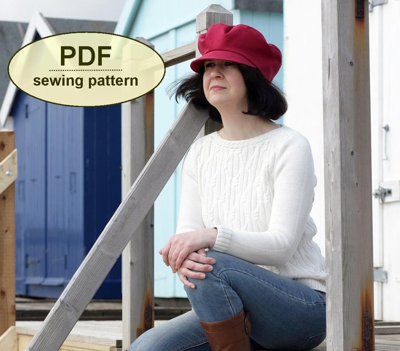Cap SEWING PATTERN, Instant Download, Simple Sew Hat Pdf, Retro Style ...
