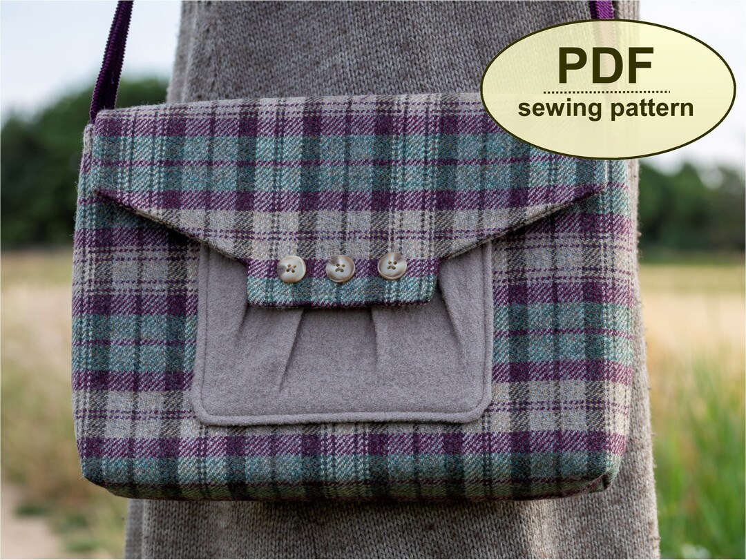 Messenger Bag Pattern, PDF Vintage Style Sewing Tutorial, Purse Pattern ...