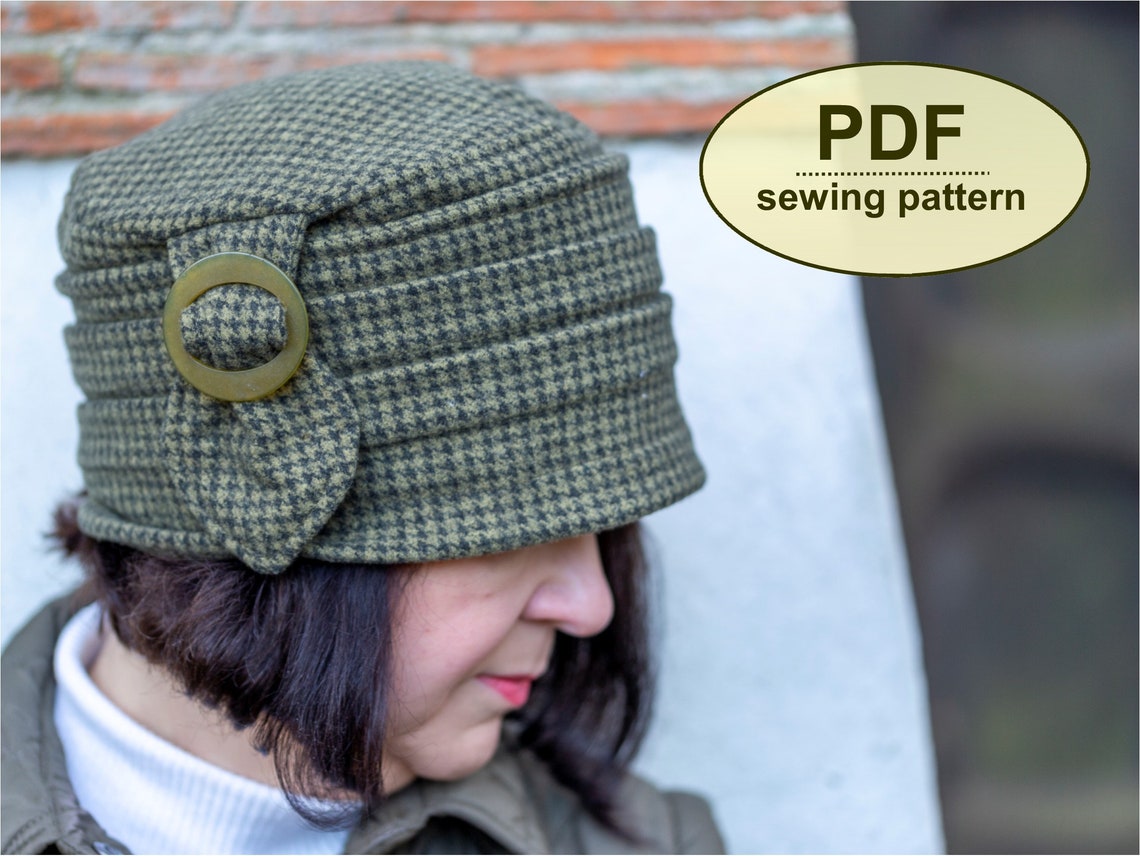 Cloche Hat PDF Sewing Pattern, Vintage Style Hat Sewing Tutorial, Retro ...