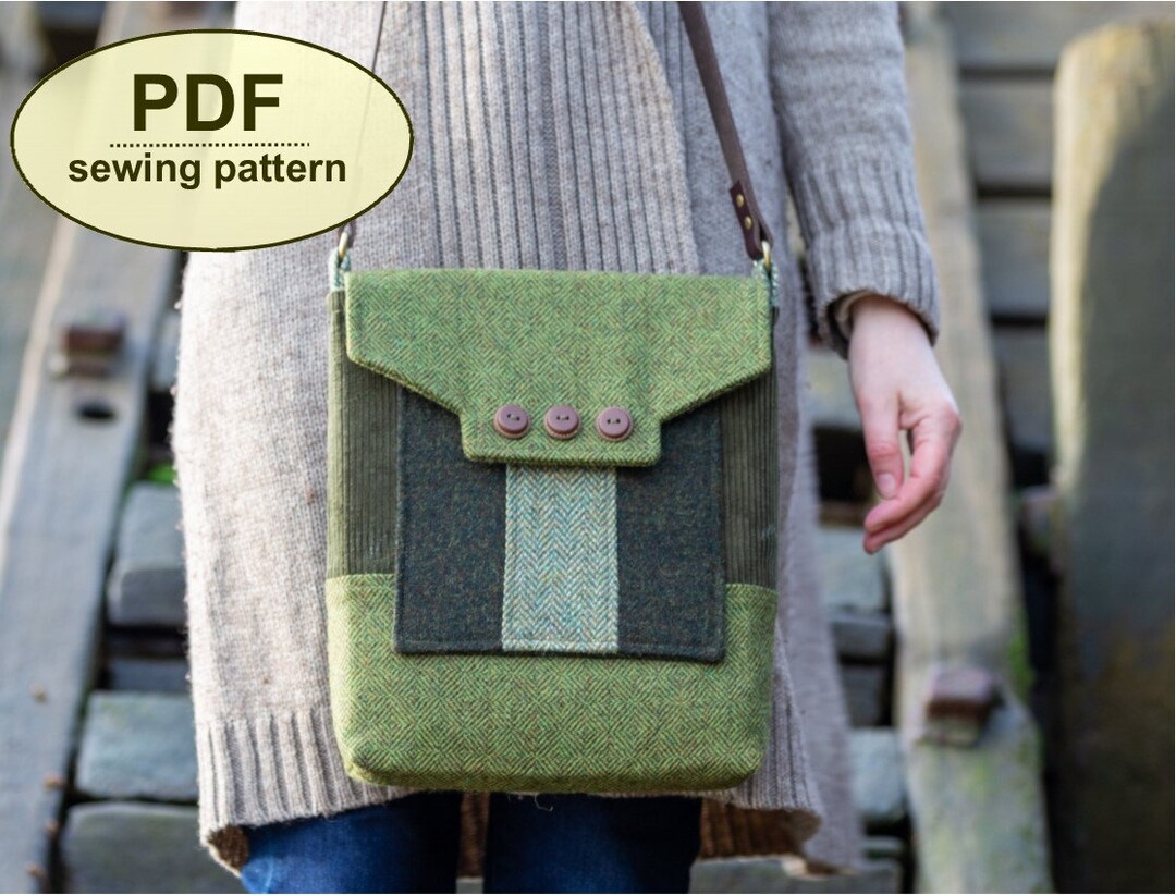 Messenger Bag SEWING PATTERN, Instant Download, Retro Style Bag Pdf ...