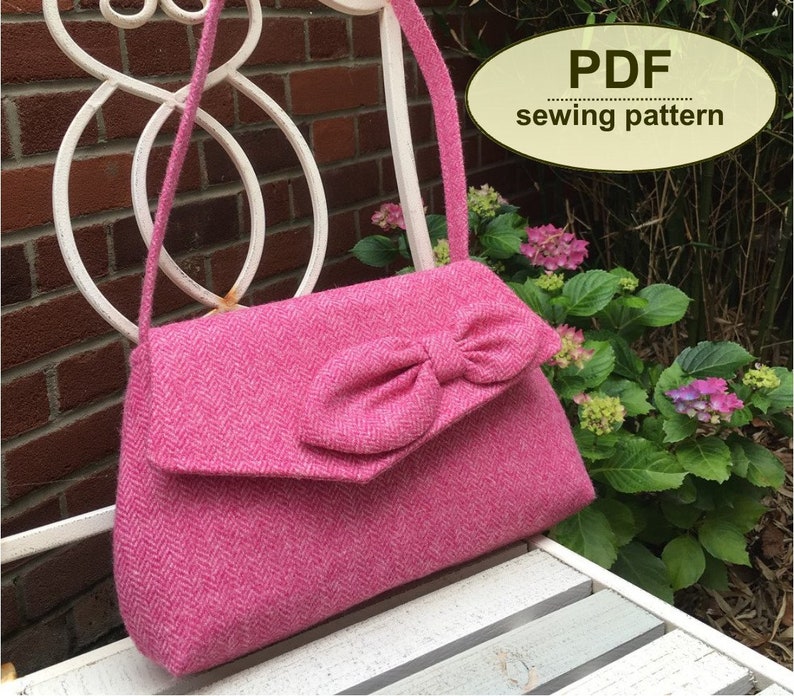 Bow Bag Sewing Pattern, Vintage Style PDF Pattern to Make the ...