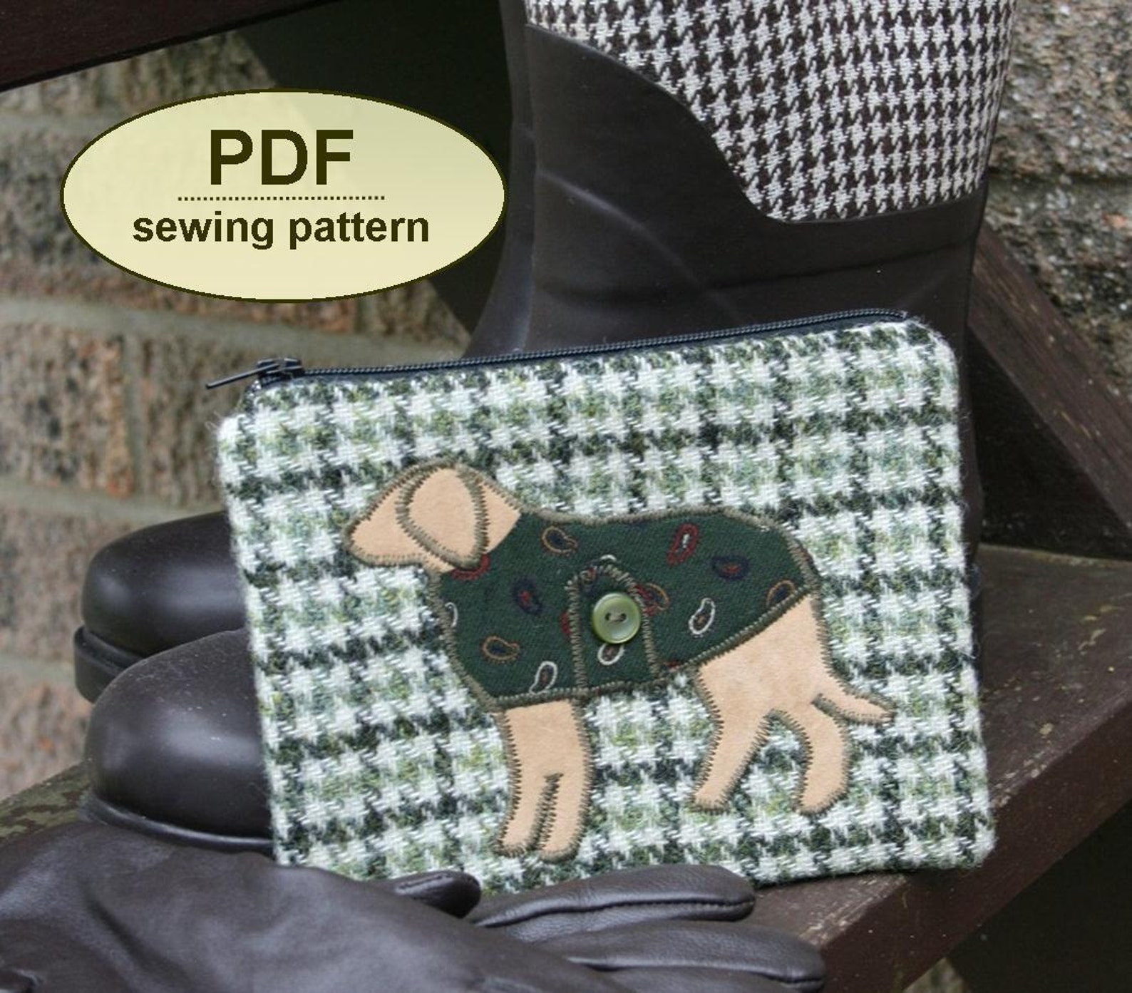 Sewing Pattern to Make the Pooch Purse - PDF Pattern INSTANT DOWNLOAD ...