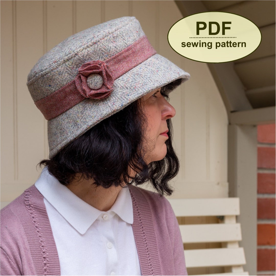 Cloche Hat PDF Sewing Pattern, Vintage Style Hat Sewing Tutorial, Retro ...