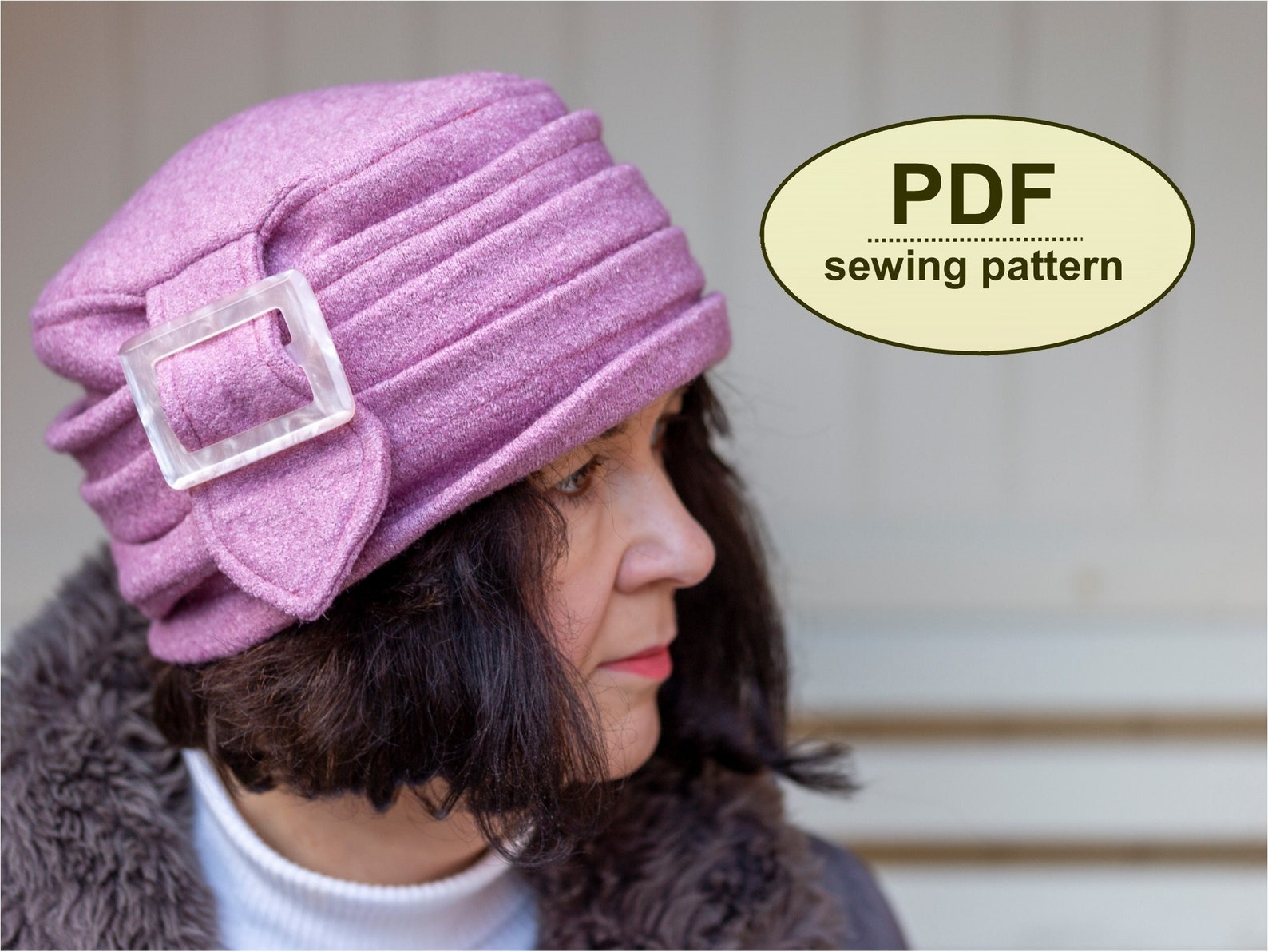 Cloche Hat PDF Sewing Pattern, Vintage Style Hat Sewing Tutorial, Retro ...