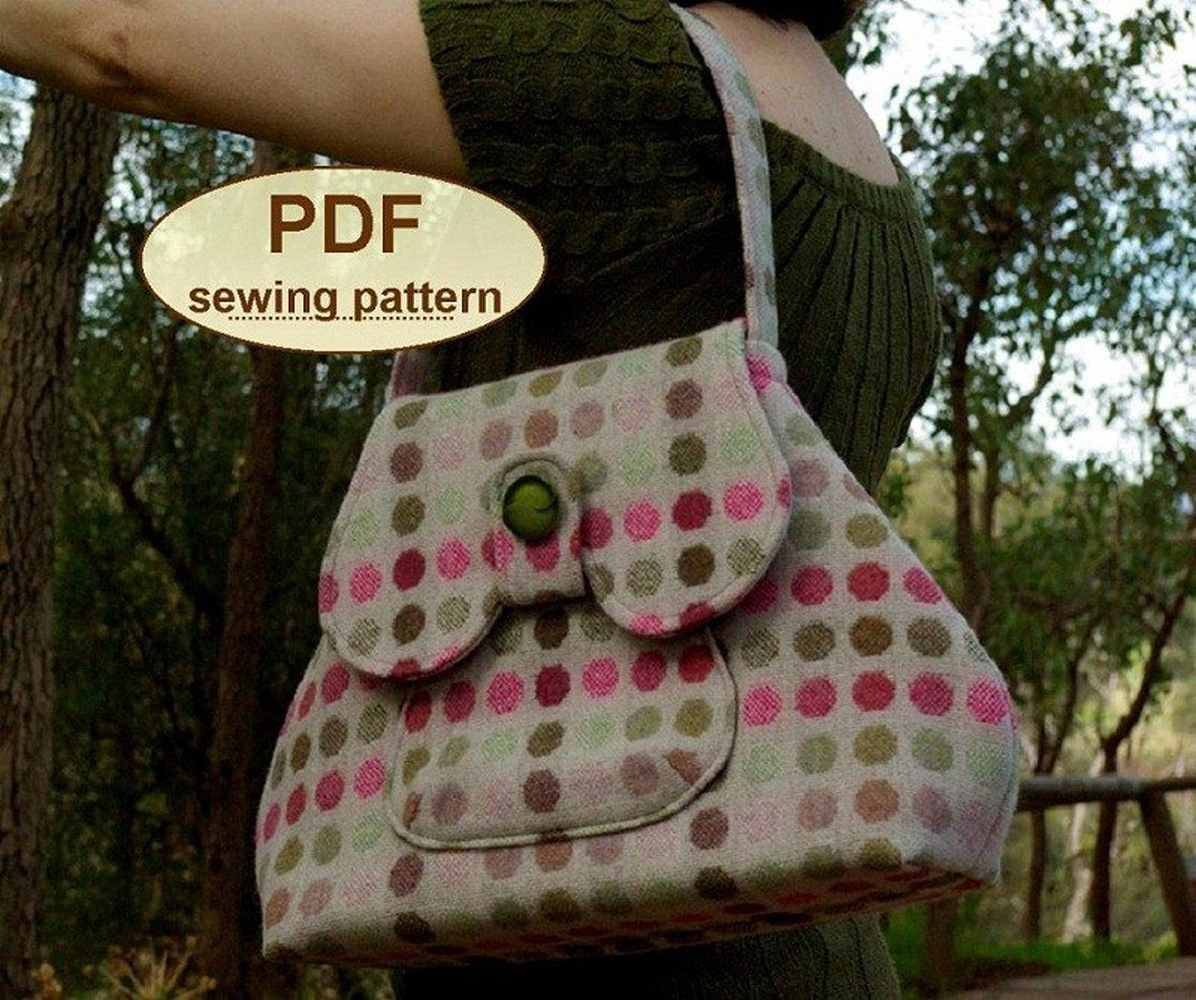 Bag PDF Sewing Pattern, Large Size Vintage Style Bag Sewing Tutorial ...