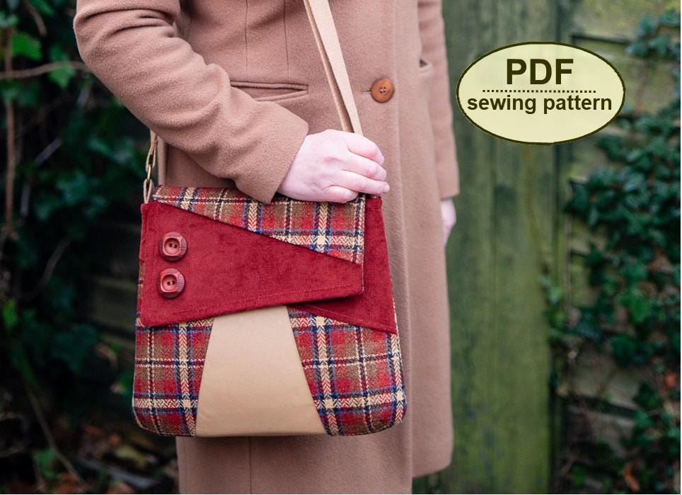 New: Messenger Bag PDF SEWING PATTERN, Covehithe Vintage Inspired Multi ...