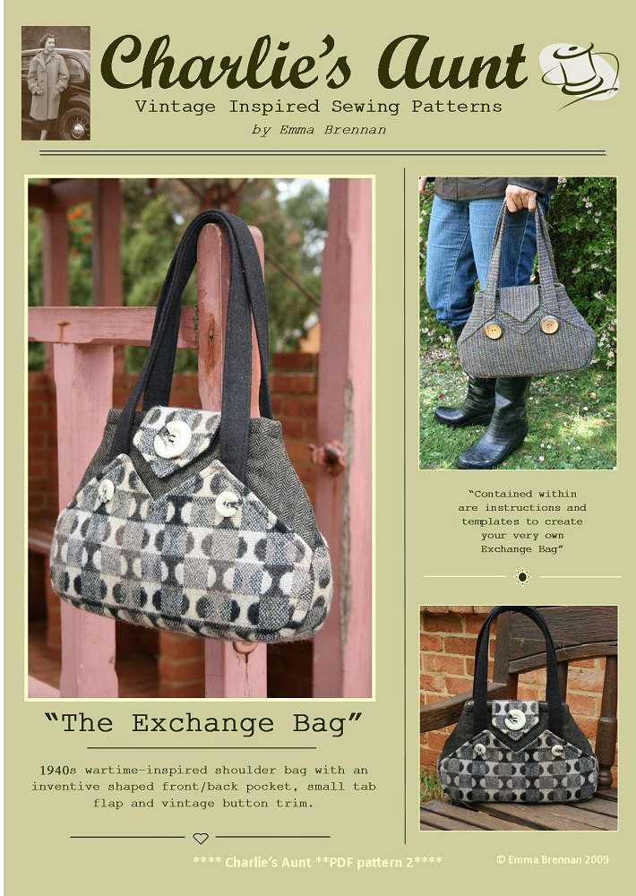 Sewing Pattern to Make the Exchange Bag - PDF Pattern INSTANT DOWNLOAD ...