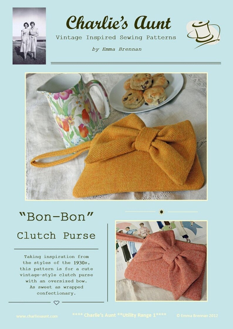Sewing Pattern to Make the Bon Bon Clutch Purse - PDF Pattern INSTANT ...