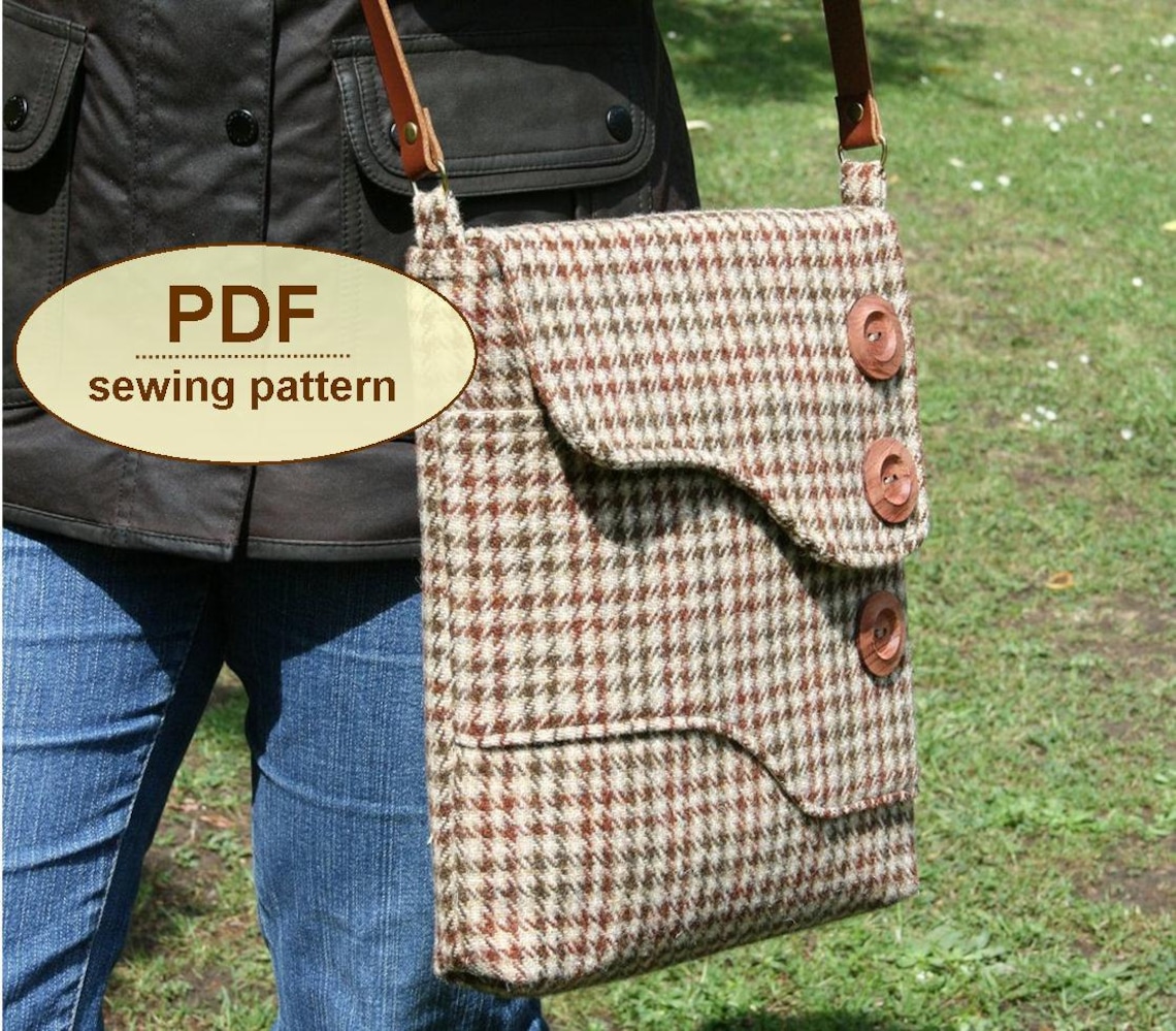 Messenger Bag PDF Sewing Pattern Sewing Tutorial Vintage - Etsy