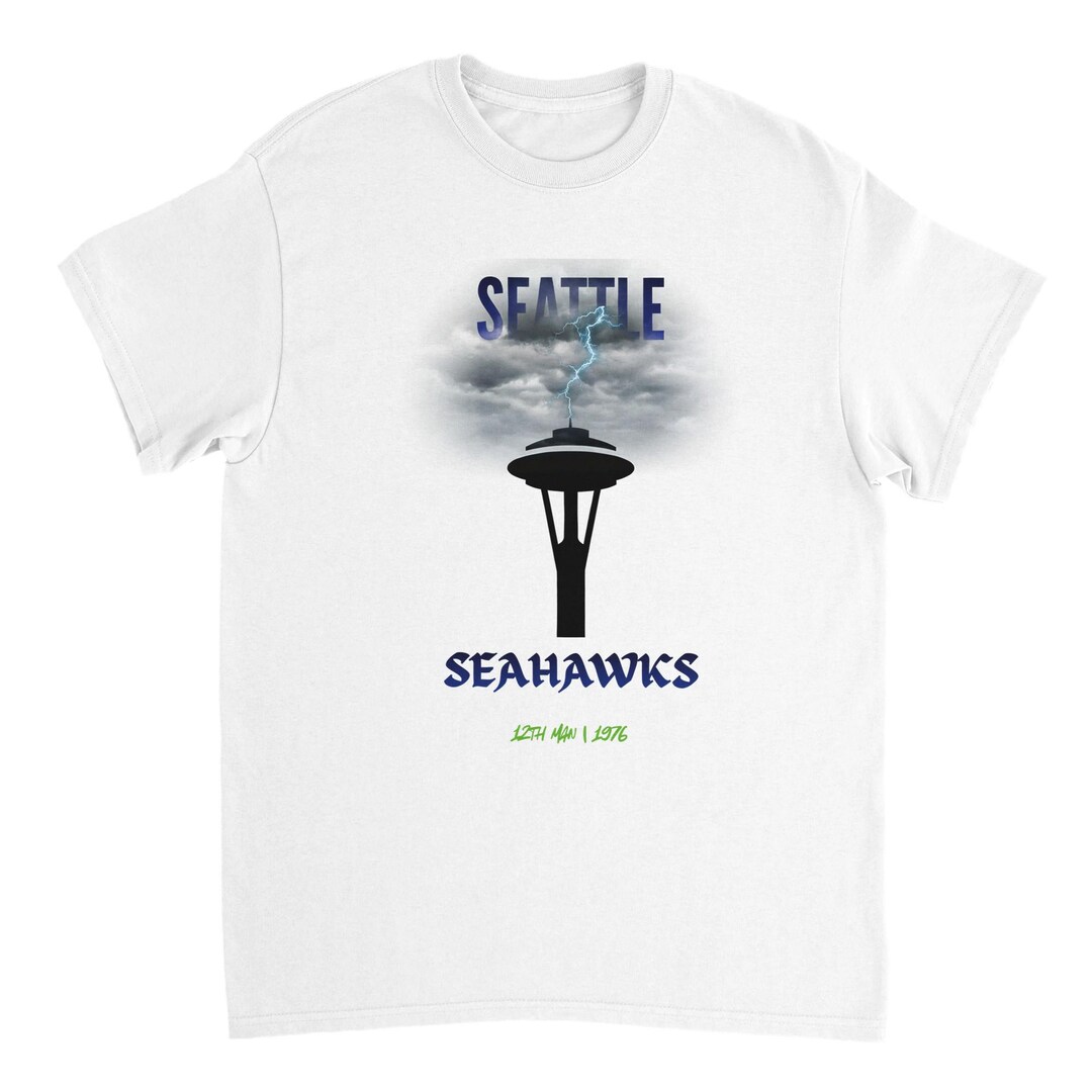 Seattle Seahawks Graphic City Designheavyweight Unisex Crewneck T-shirt ...