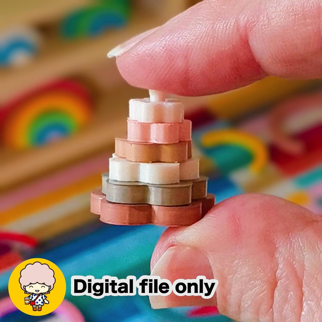 1:12 Scale Flower Stacker Toy - Dollhouse STL File - Etsy