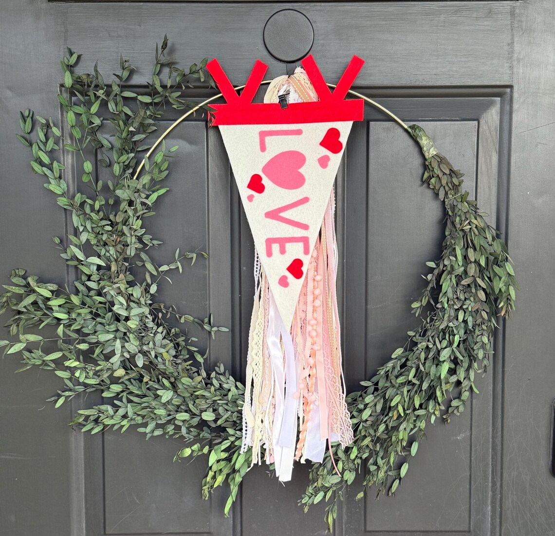 LOVE Felt Pennant Banner | Valentine’s Day Decor | - Etsy