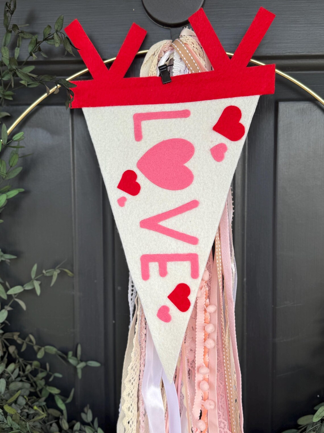 LOVE Felt Pennant Banner | Valentine’s Day Decor | - Etsy