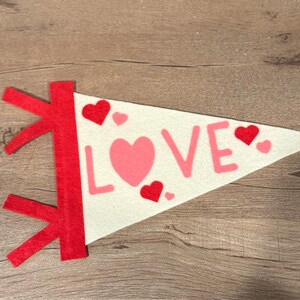 LOVE Felt Pennant Banner | Valentine’s Day Decor | - Etsy