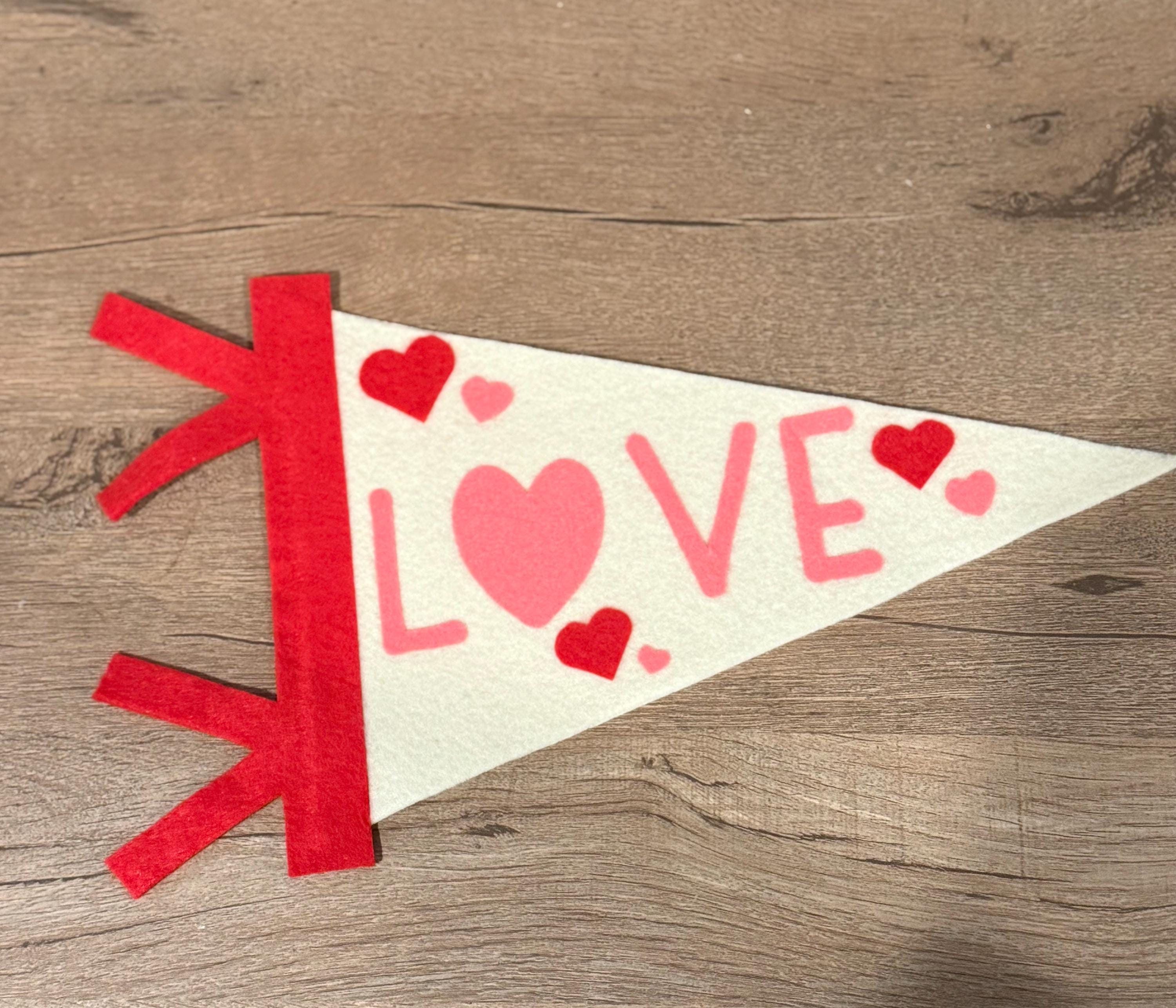 LOVE Felt Pennant Banner | Valentine’s Day Decor | - Etsy