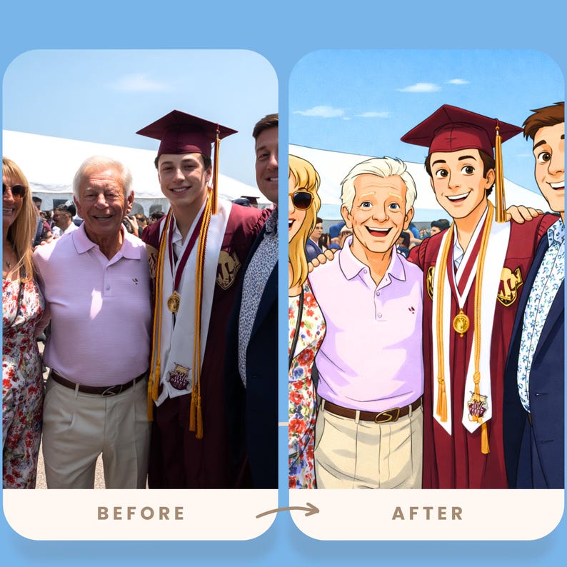 Turn Your Photo Into 1990s Animation Style Art, Photo to Retro Cartoon ...