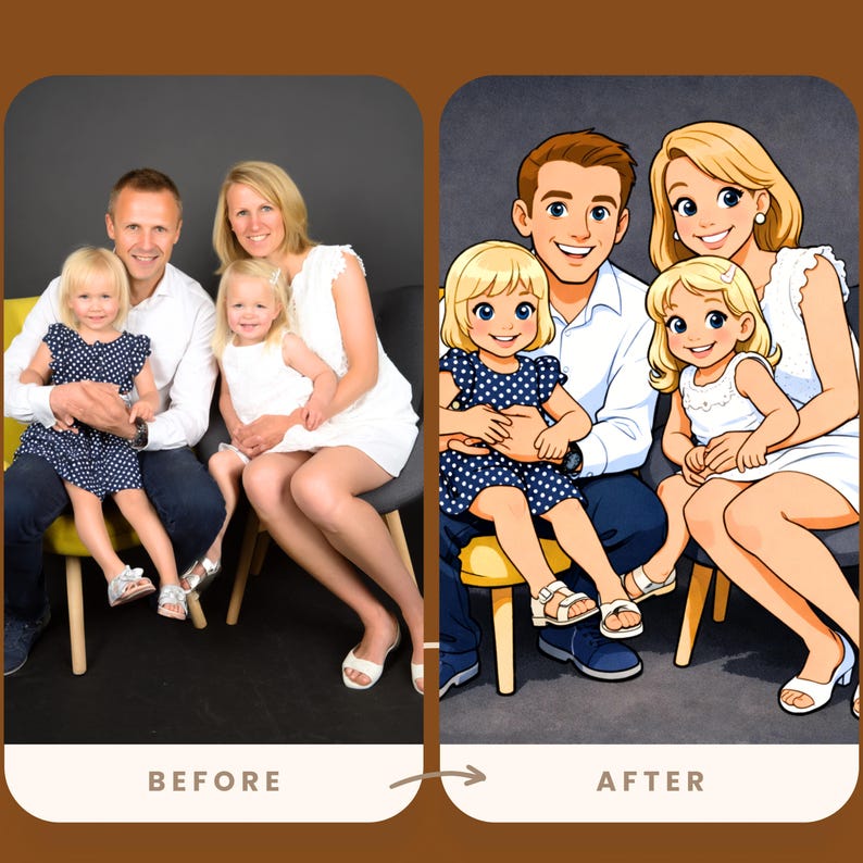 Turn Your Photo Into 1990s Animation Style Art, Photo to Retro Cartoon ...