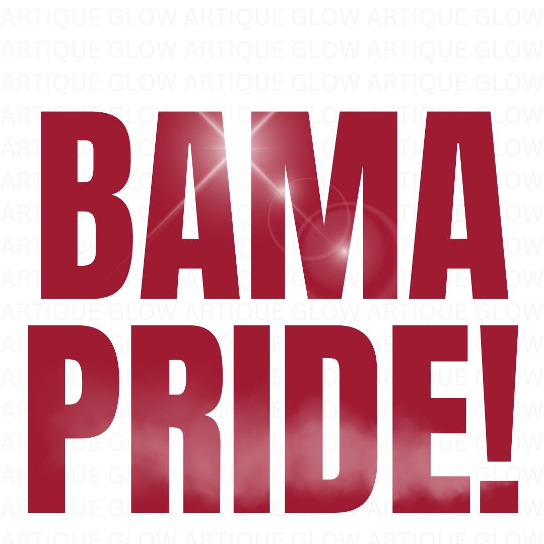 Bama Pride PNG | College Football Spirit Design | Crimson Game Day ...