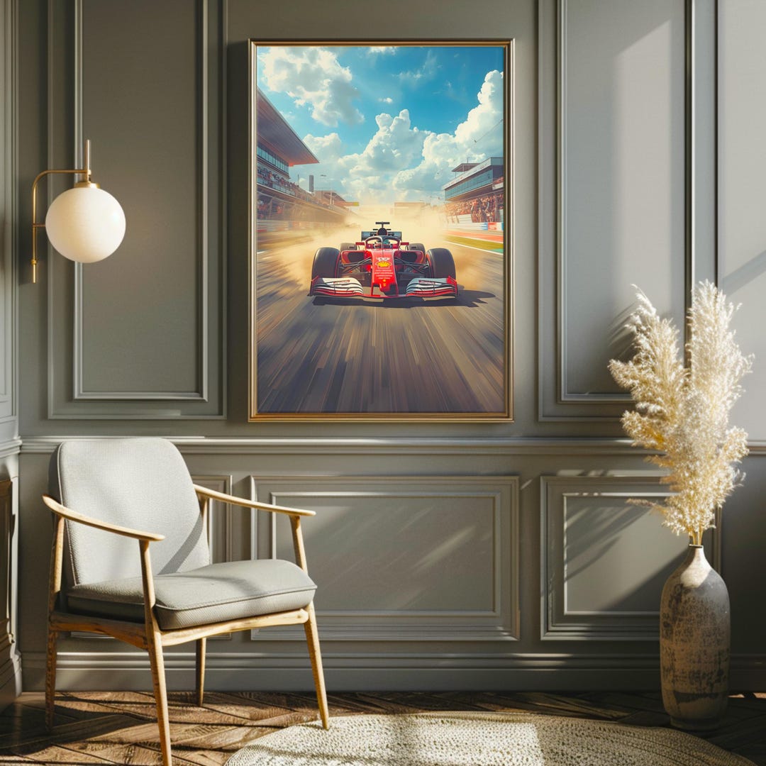 Modern F1 Racing Car Poster: Motor Sport Wall Art (digital Download) - Etsy