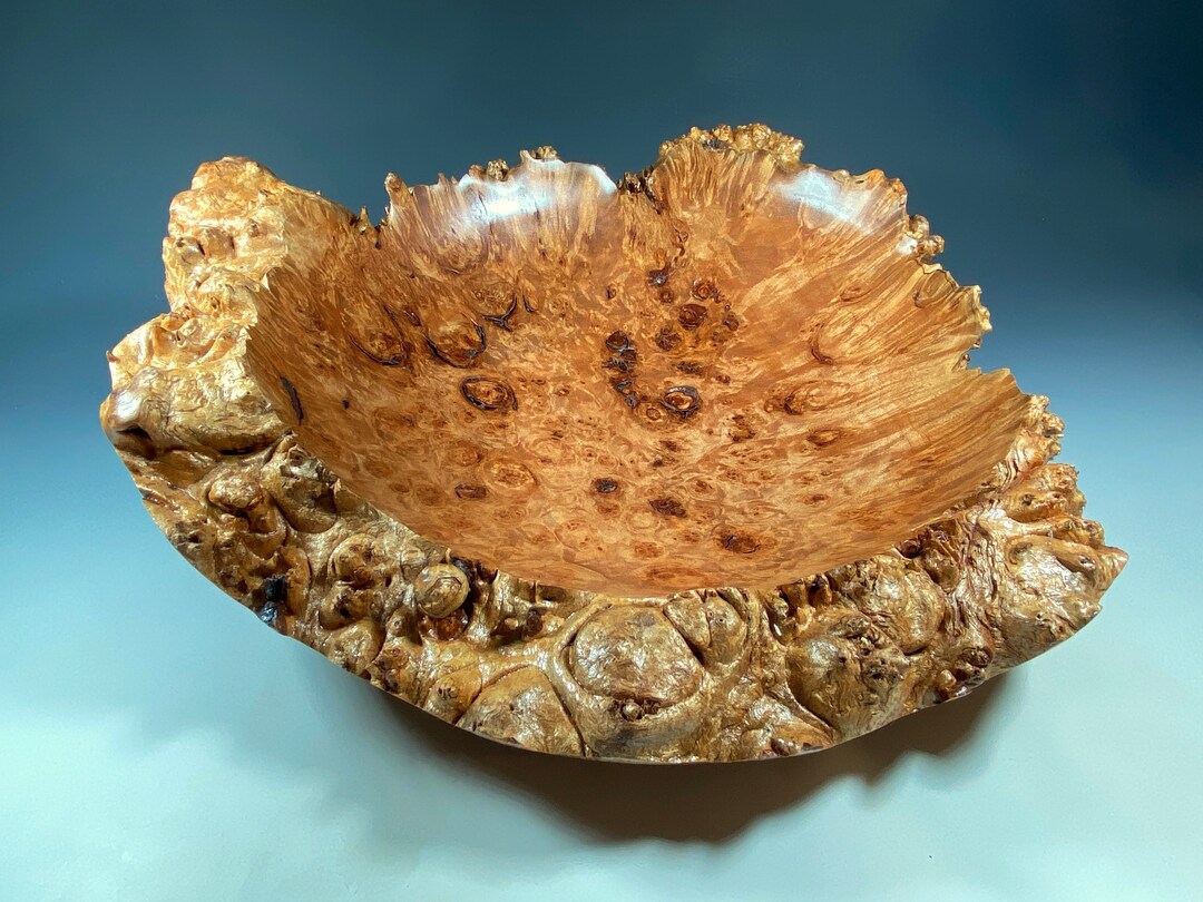 Bigleaf Maple Burl G++ Bowl #15466 Made by Smithsonian Artist, David ...