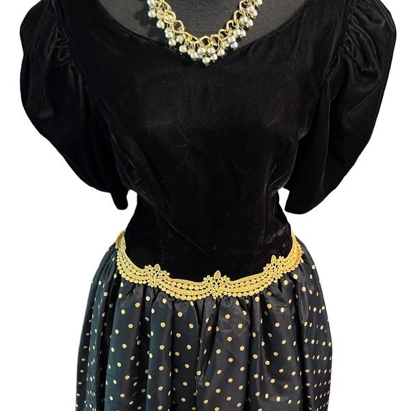 Polka Dot Prom Dress - Etsy