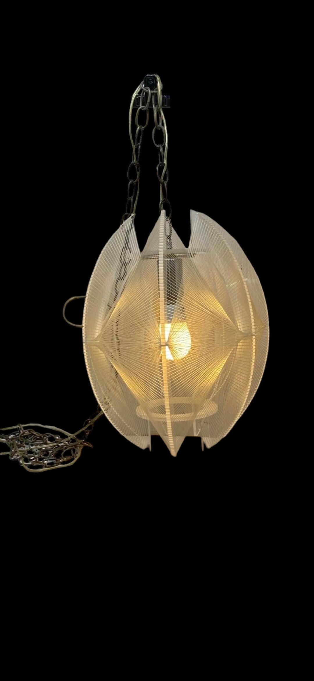 Vintage Lucite String Swag Pendant Light With Chain - Etsy