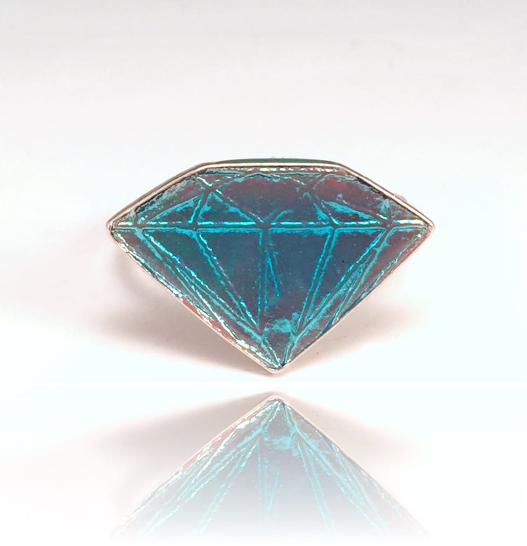 BLUE "diamond" Ring! - Etsy