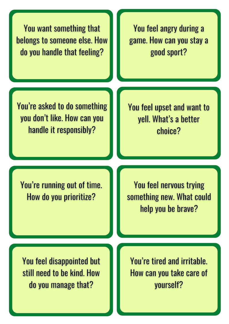 Social Skills Scenario Cards – 100 Emotional Learning Prompts ...