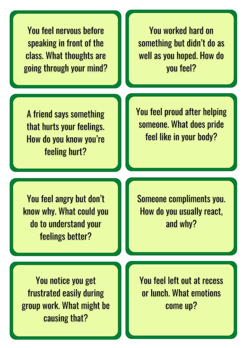Social Skills Scenario Cards – 100 Emotional Learning Prompts ...