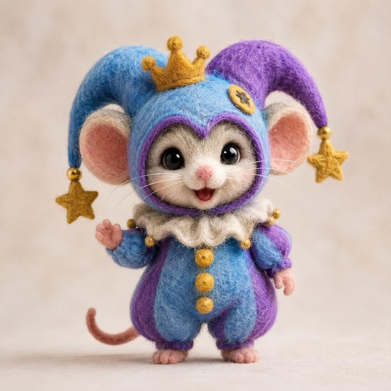 Needle Felt Costume Mouse Figurines, Handmade Wool Mice, Whimsical ...