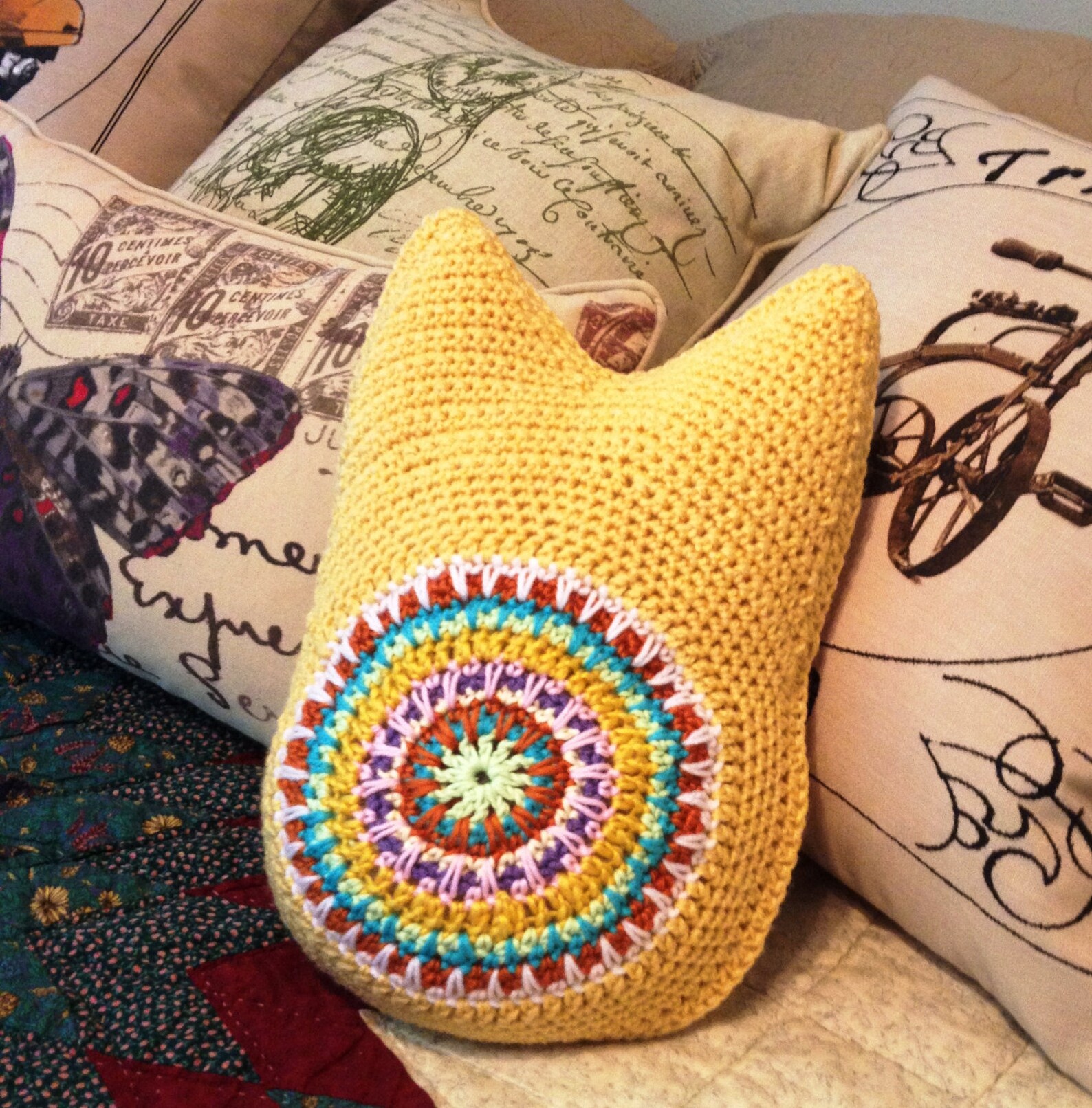 Fat Cat Pillow PDF Crochet Pattern Instant Download Toy Babies Children ...