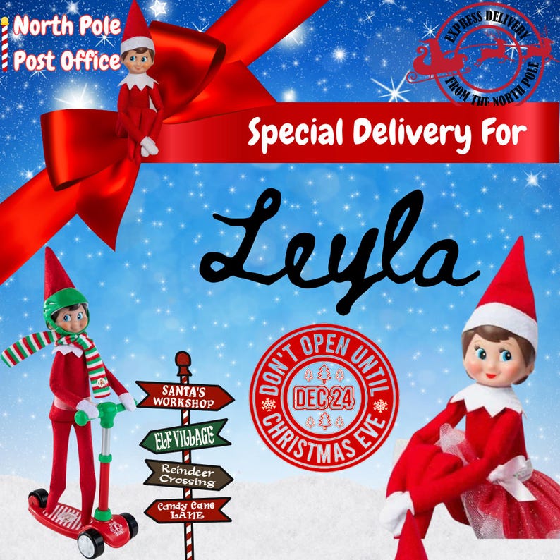 Elfie Box Printable Kit – Elf Arrival, Adoption & Goodbye Letters "elf ...