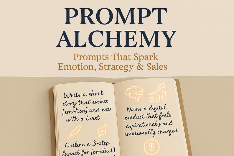 Prompt Alchemy- Prompts That Spark Emotion, Strategy & Sales - Etsy