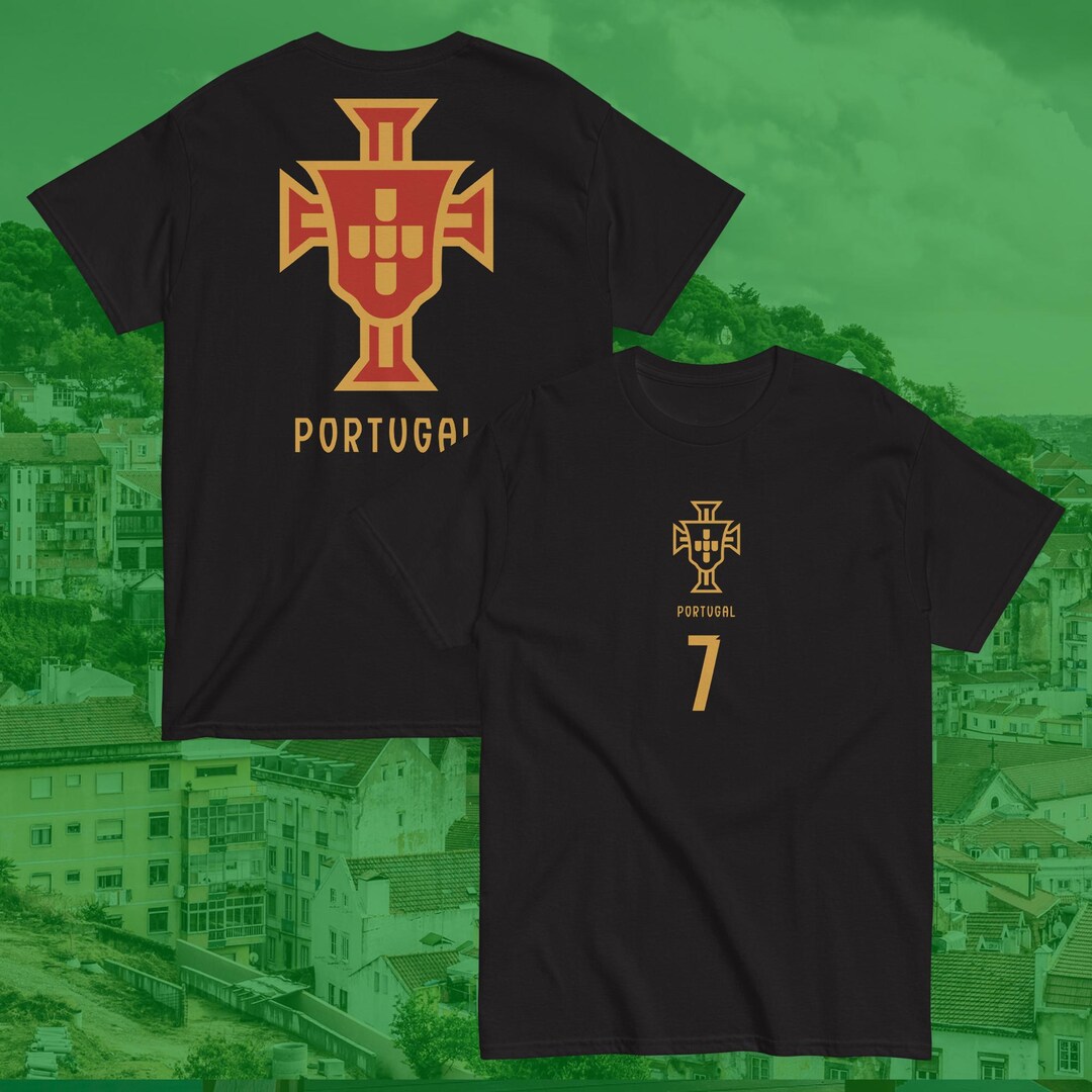 Portugal Football Tee, Retro Soccer Crest Shirt, #7 Fan Gift - Etsy