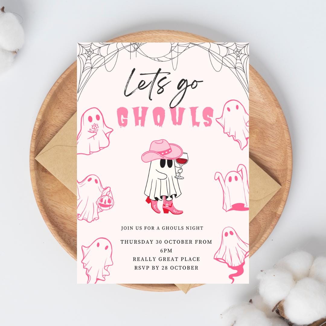 Ghouls Halloween Party Invitation: Girls Night Out Invite Template - Etsy