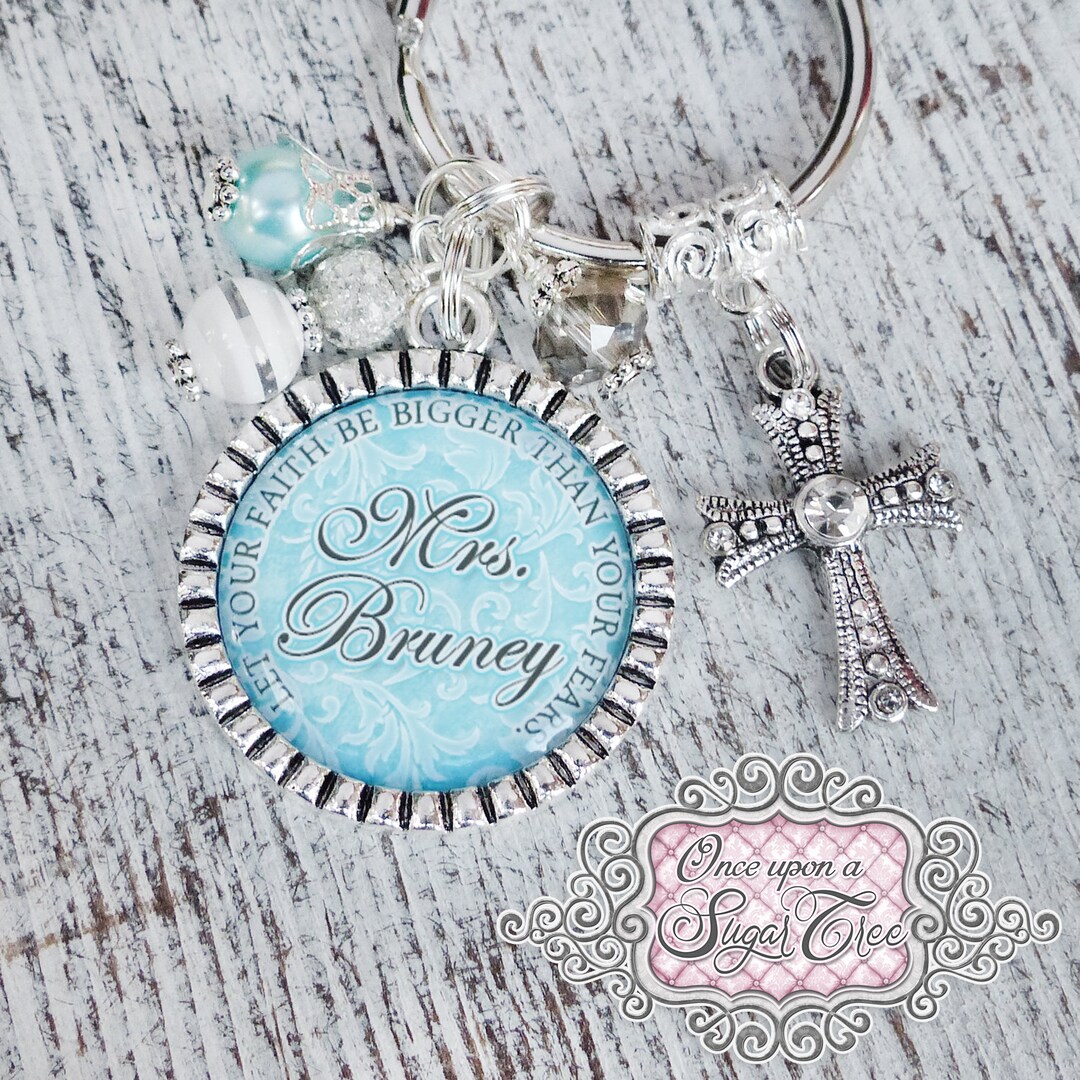 Christian Teacher Appreciation Gifts, Personalized Teacher Key Chain ...