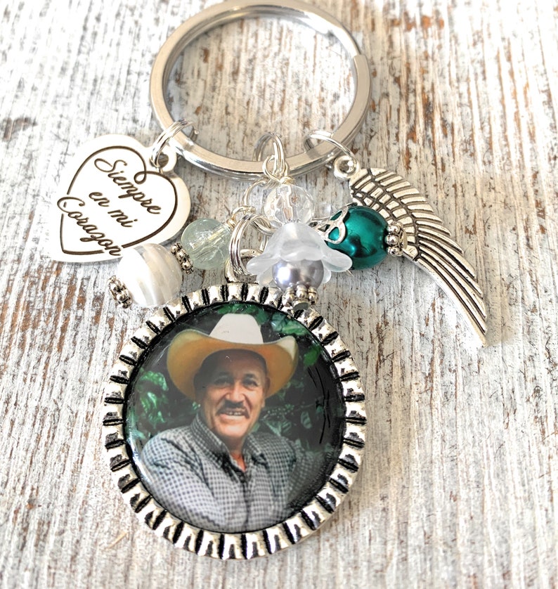 Siempre En Mi Corazon Photo Memorial Keychain-spanish Memorial | Etsy