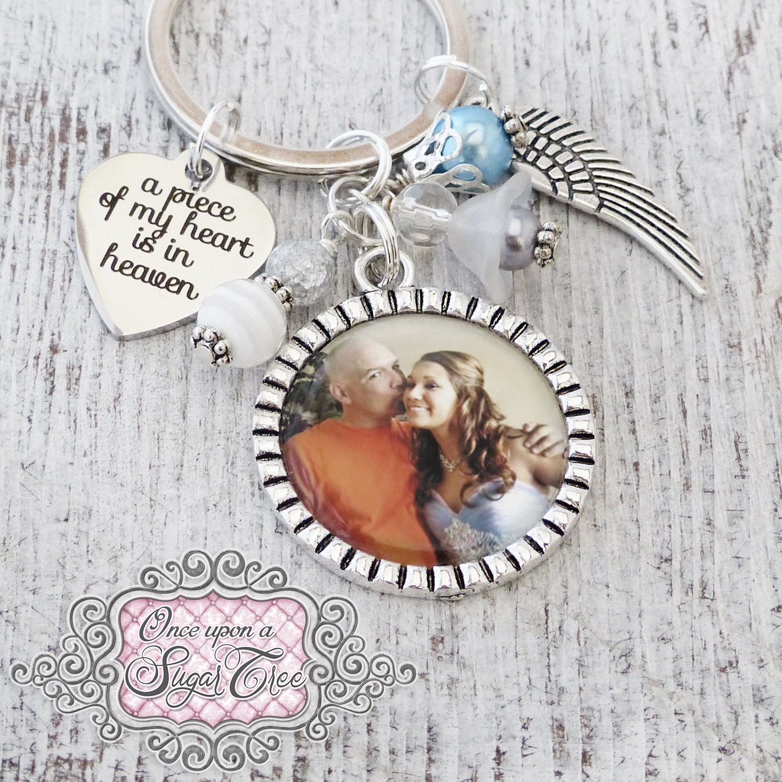 Memorial Photo Keychain, Photograph Key Chain, Remembrance Gifts, Loss ...