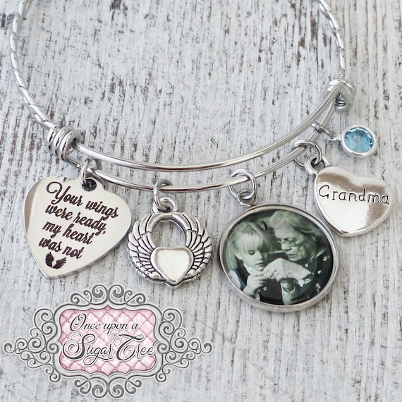 Custom Memorial Bracelet Photo Remembrance Gifts Sympathy | Etsy