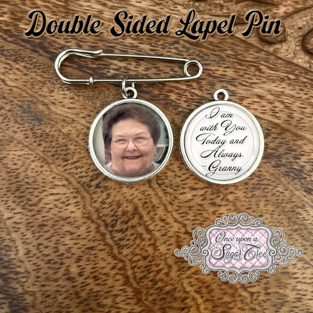 Memorial Photo Lapel Pin for Groom-remembrance Gift for Wedding Day ...