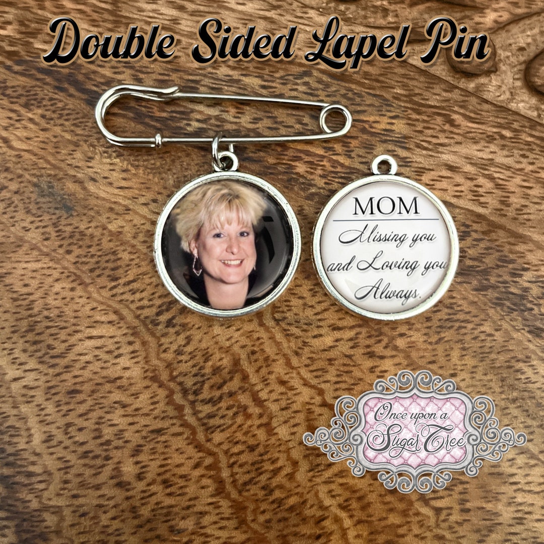 Memorial Photo Lapel Pin for Groom-remembrance Gift for Wedding Day ...