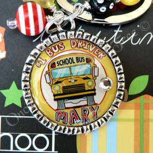 BUS DRIVER GIFT, Keychain, School Bus Driver Key Chain, School ...
