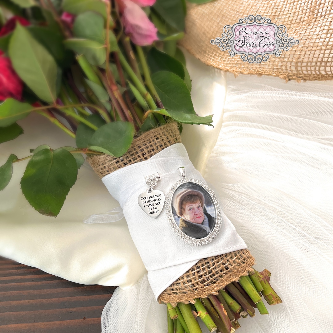 Bridal Memorial Bouquet Charm-wedding Bouquet Photo Charm-custom Photo ...