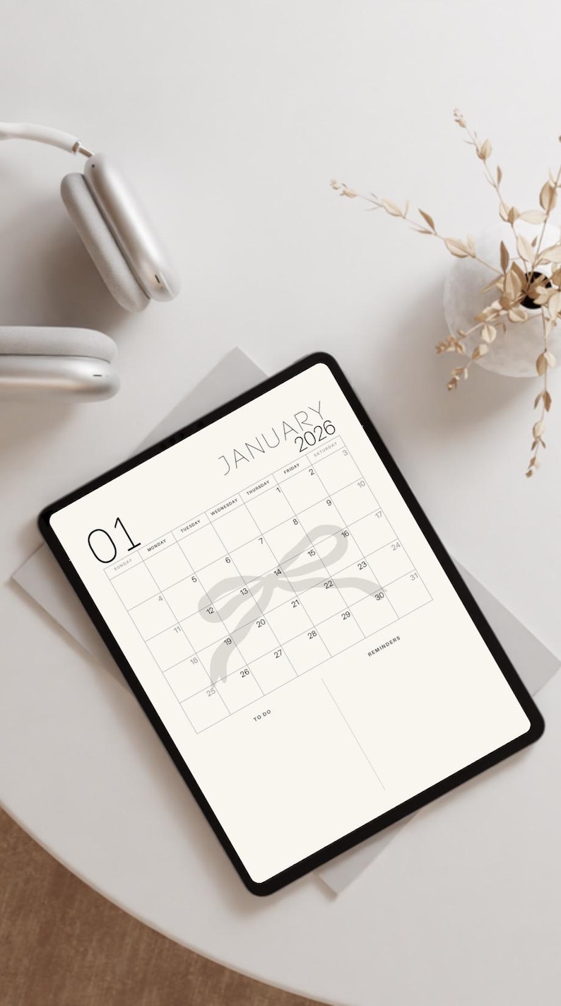 The Little Black Bow Monthly Planner 2026 - Etsy