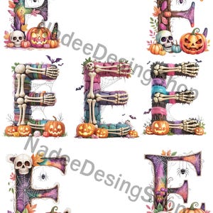 Halloween Font Clipart | Haunted Alphabet PNG SVG Set - Etsy