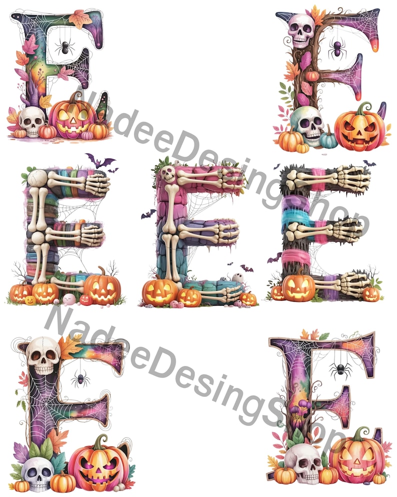 Halloween Font Clipart | Haunted Alphabet PNG SVG Set - Etsy