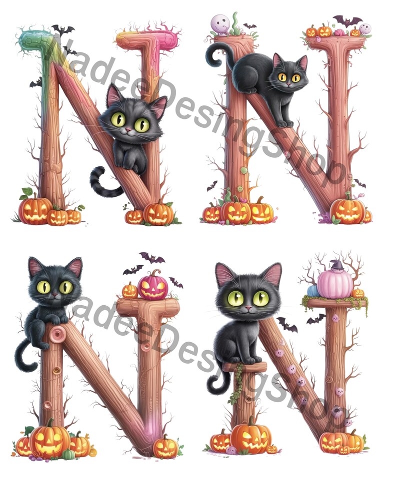 Halloween Font Clipart | Haunted Alphabet PNG SVG Set - Etsy