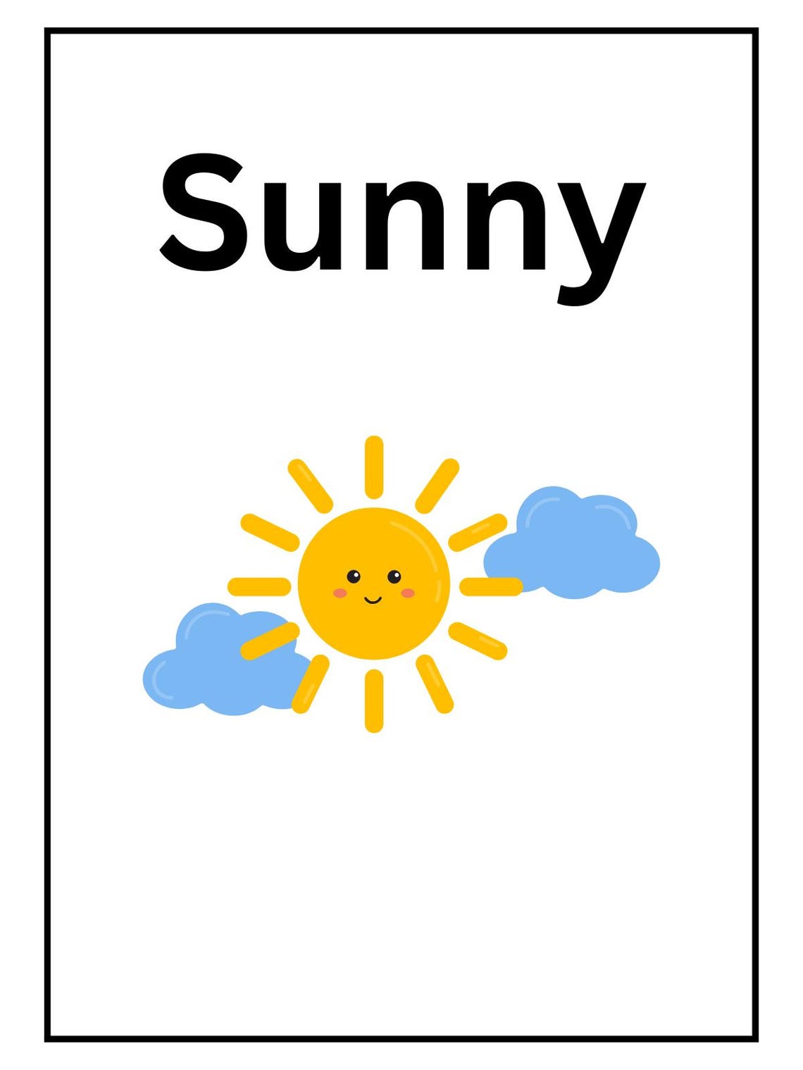 Weather Digital Flashcards for Kids – Learn Sunny, Rainy, Snowy & More ...