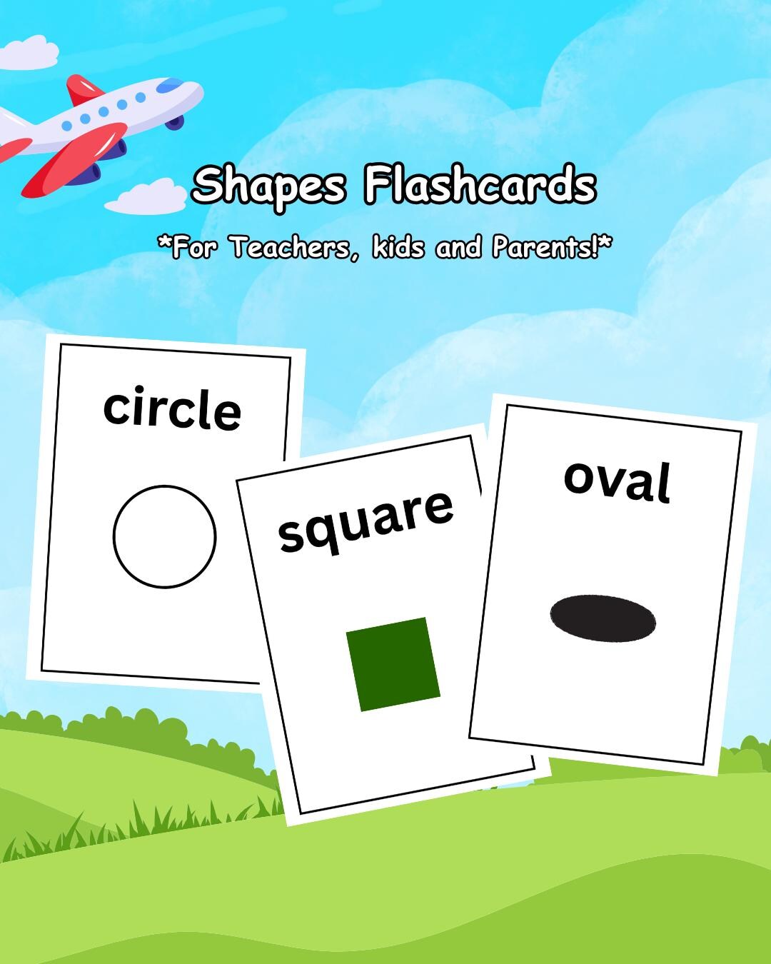 Shapes Flashcards for Kids – Learn Circle, Triangle, Square & More ...