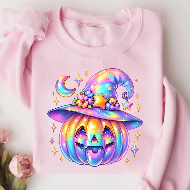 Iridescent Halloween Clipart PNG Bundle, Iridescent Ghost, Coquette ...